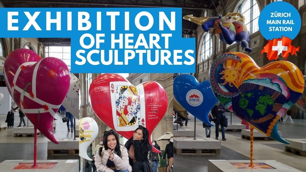 Exhibition of Heart Sculptures in Zurich City, Switzerland - YouTube