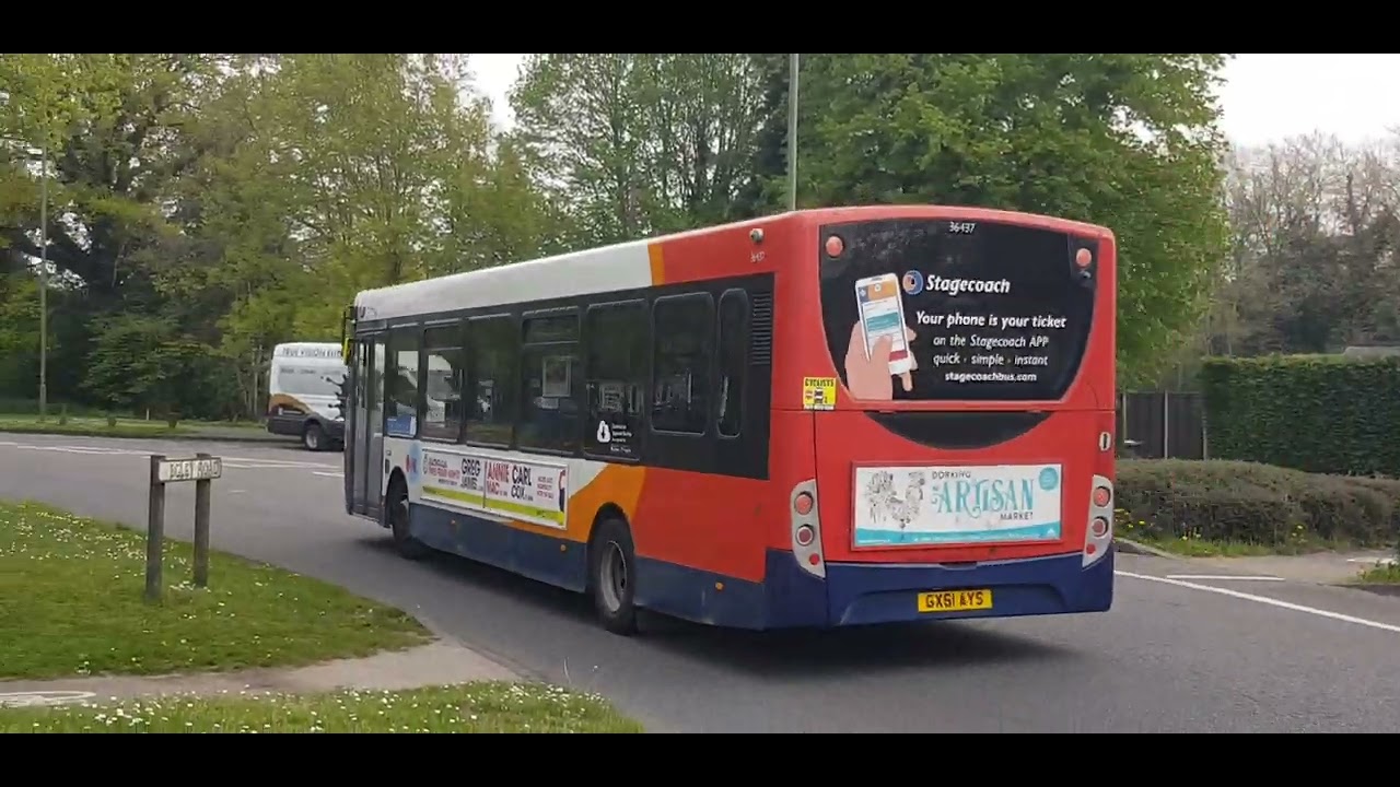 Here is the stagecoach bus 36437 on the number 35 in Mayford Saturday ...