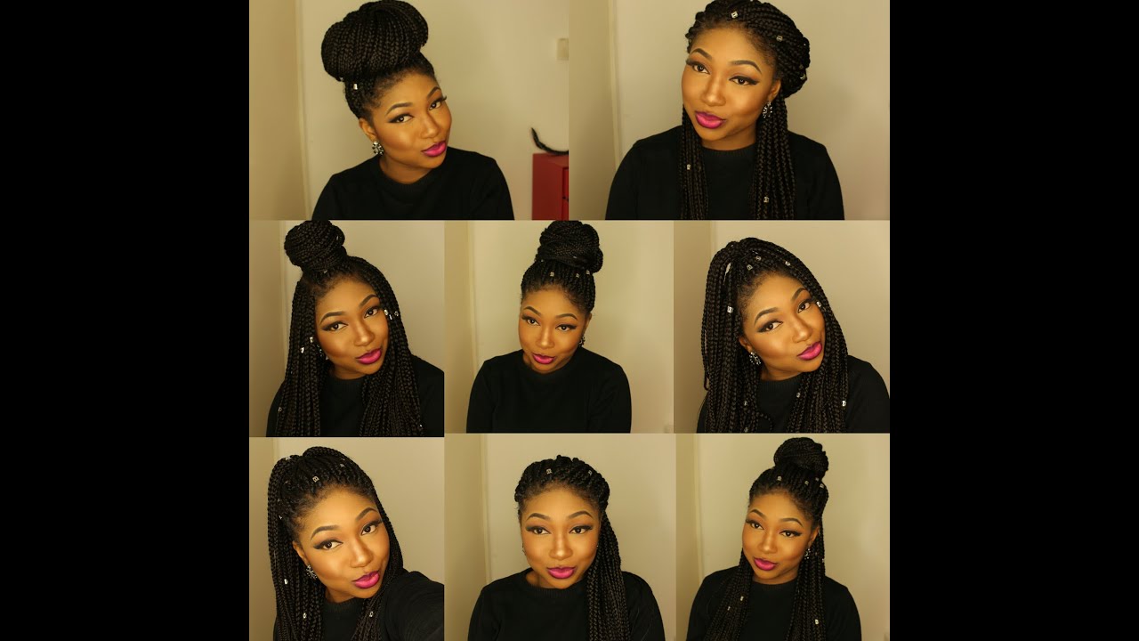 How to Style Braids/ 8 Ways to style my Box Braids! - YouTube