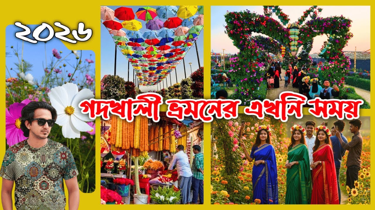 ফুলের রাজধানী যশোরের গদখালী ২০২৬ 🌼🌹💐|Godkhali Biggest Flower Garden ...