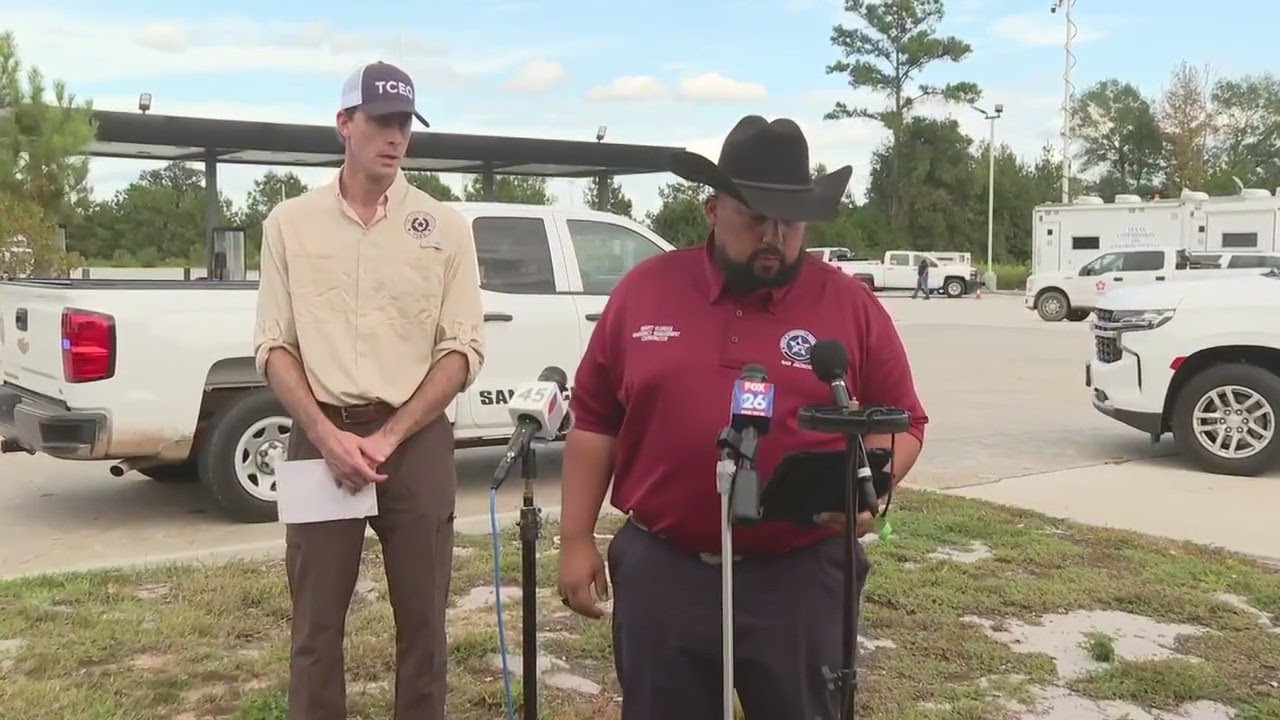 Shepherd, Texas, plant fire update - YouTube