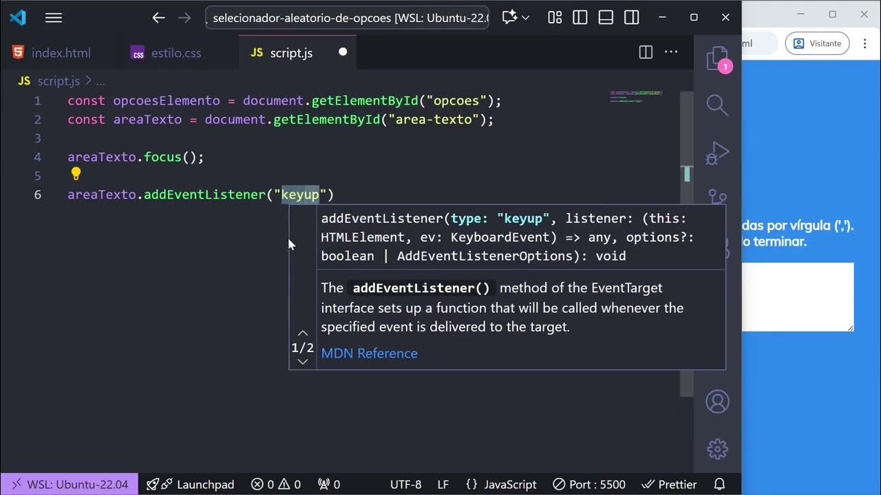 Projeto JavaScript: Selecionador Aleatório (Desenvolvimento Web com ...