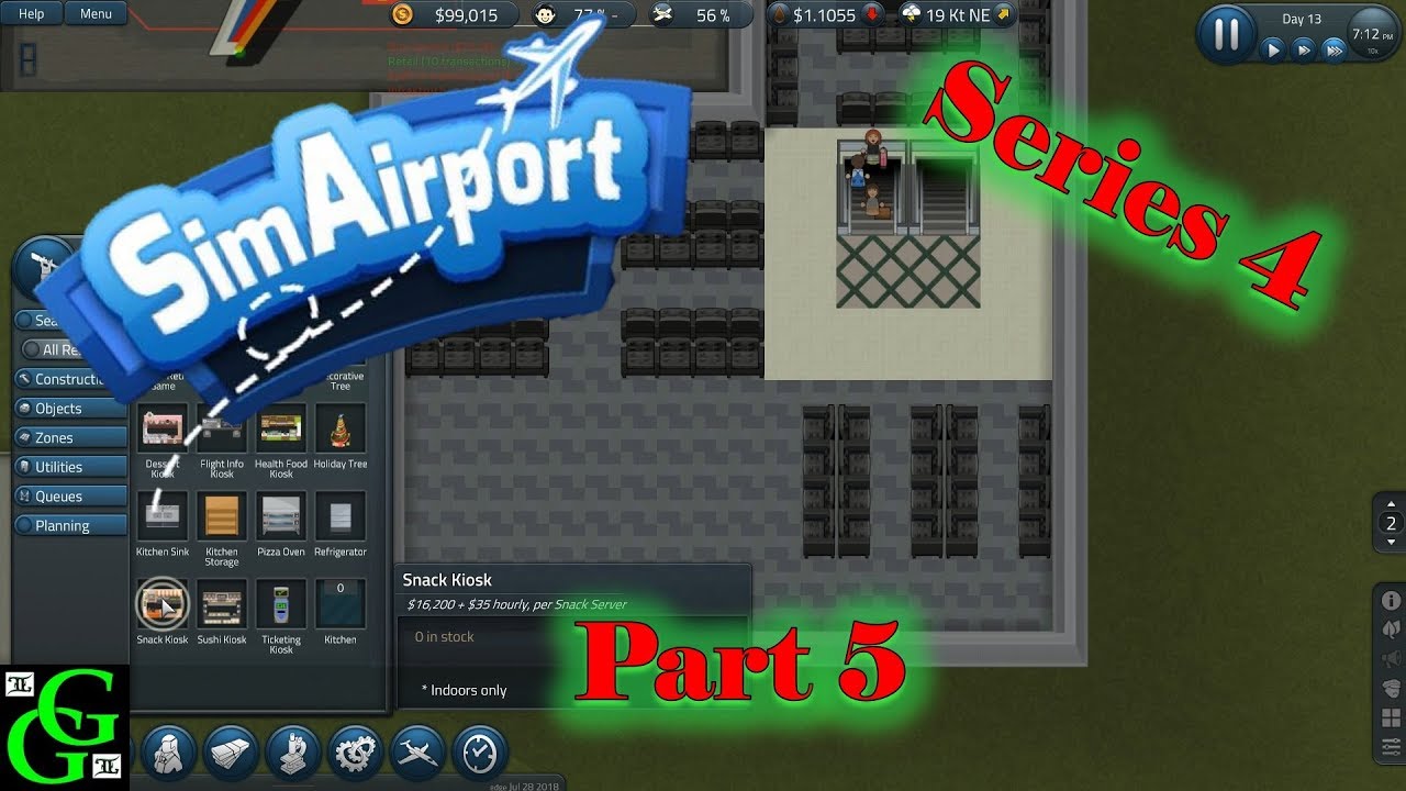 Sim Airport - Seating Area Perfected - Part 5 - YouTube