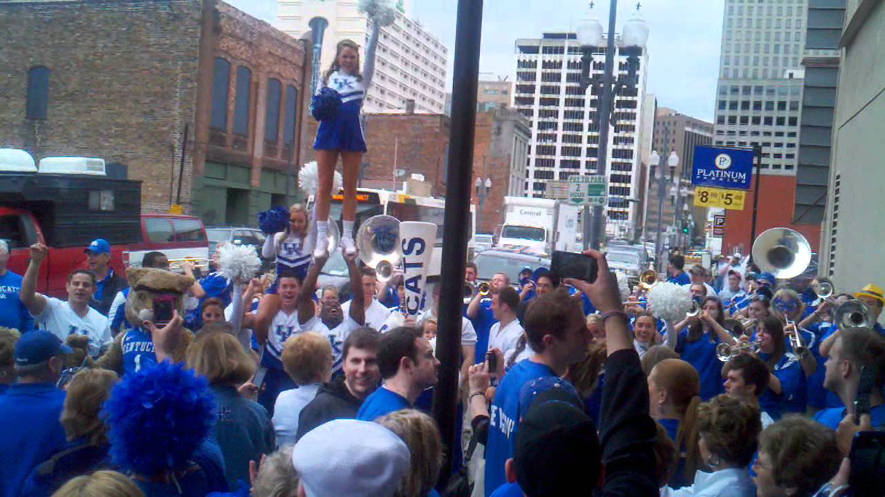 UK Blue Orleans Street Pep Rally 1 - YouTube