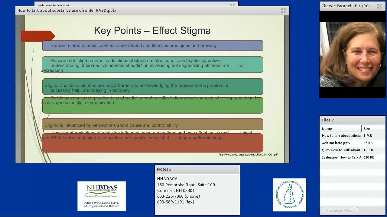 How to Talk About Substance Use Disorder Webinar - YouTube