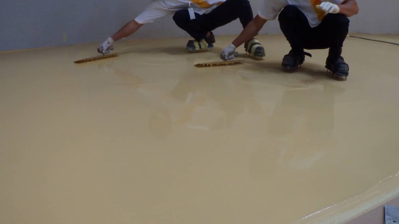Sikafloor 21 PurCem LP on Scratch Coat - YouTube