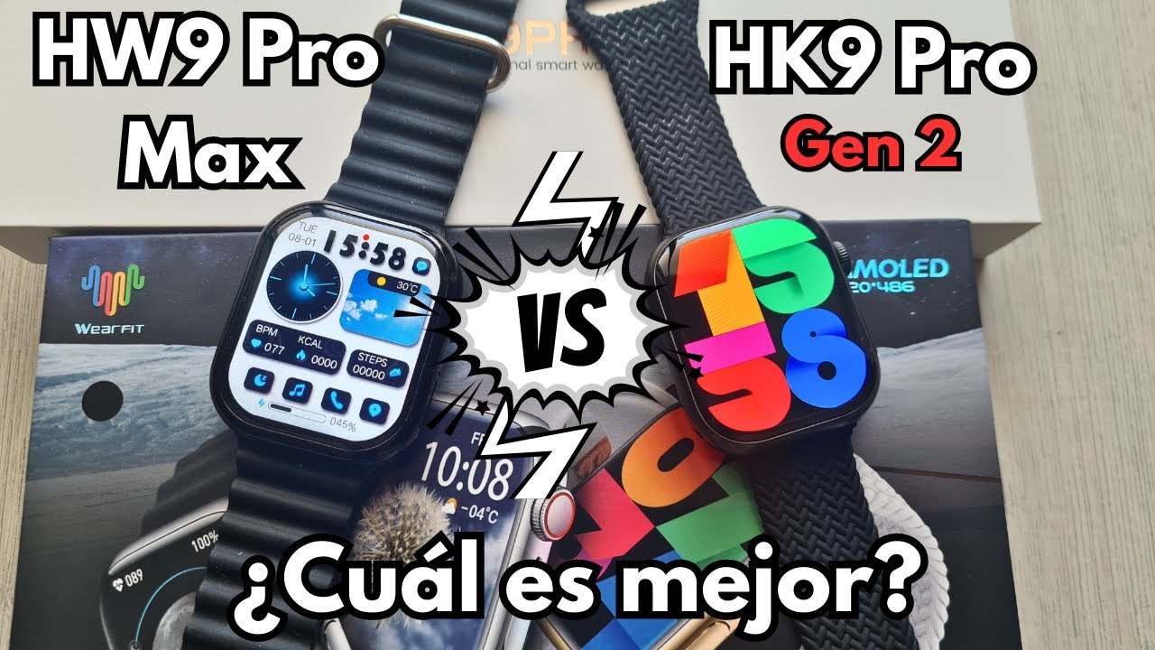 HW9 Pro Max vs HK9 Pro ¿Qué diferencias hay y cuál es MEJOR smartwatch? 🧐 - YouTube