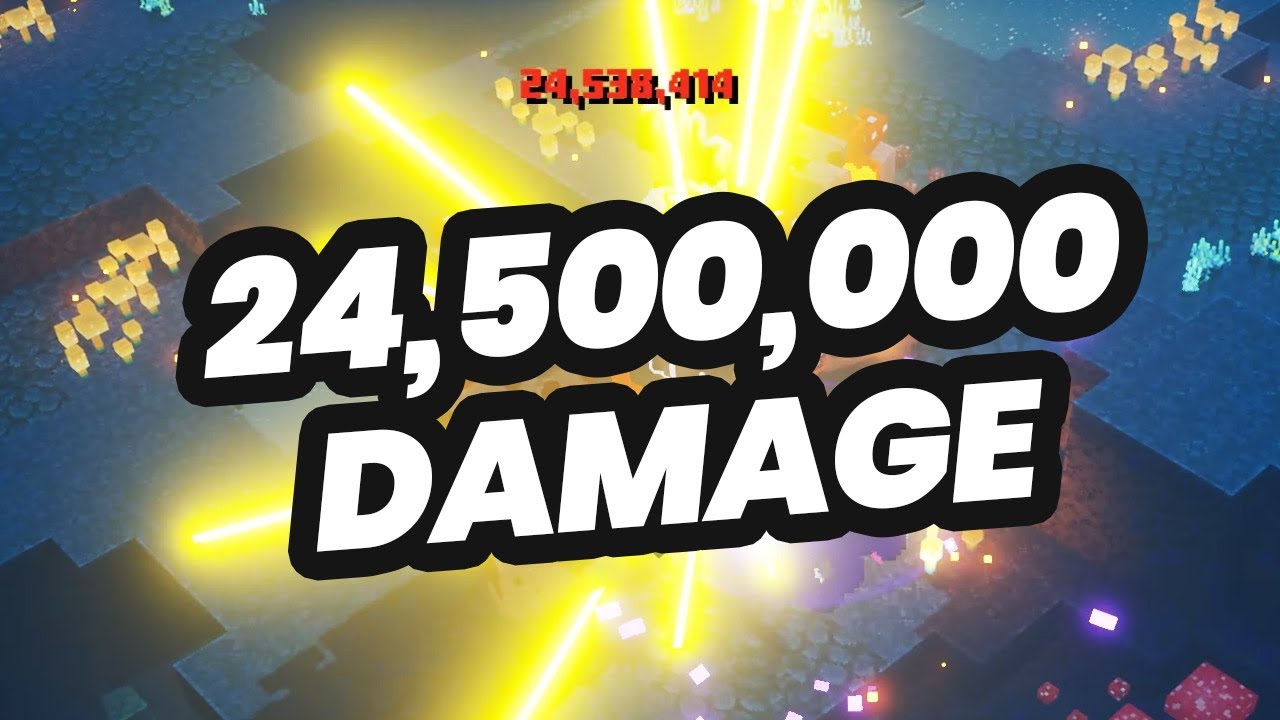 INSANE 24,500,000 Damage in 1-HIT [Dynamo Stack] in Minecraft Dungeons ...