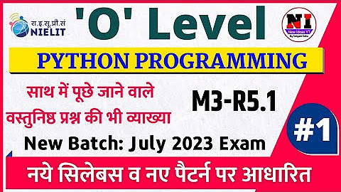 Python Full Course in hindi | O Level Python Programming (m3-r5) O level #m3r5 - YouTube