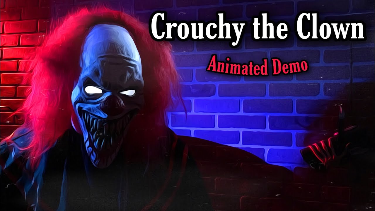 Customized Crouchy the Clown Animated Prop Demo! - YouTube