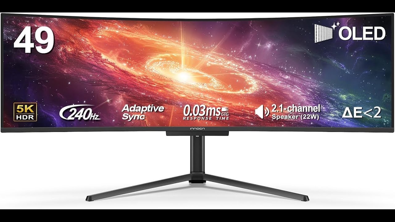 INNOCN 49 OLED Curved Gaming Monitor 5K, 240Hz, Ultrawide - YouTube