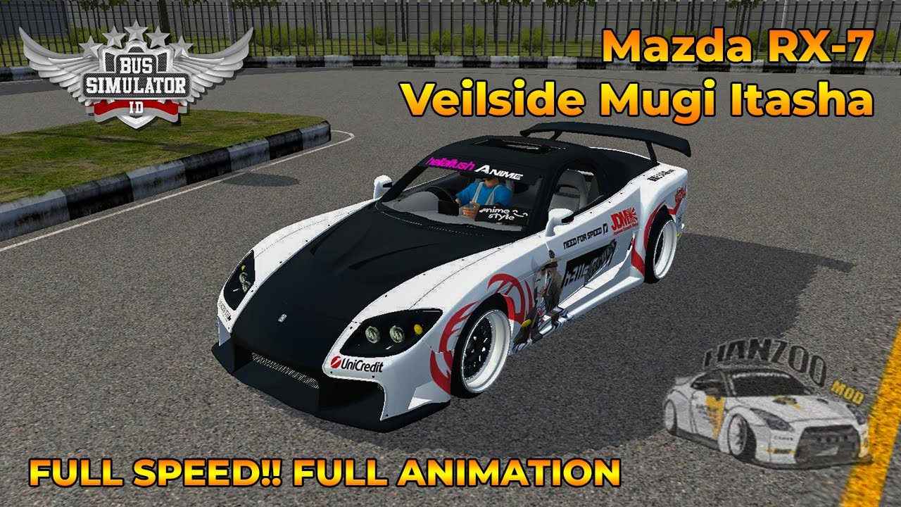 Mod Mazda RX-7 Veilside Mugi Itasha - BUSSID || HANZOO MOD - YouTube