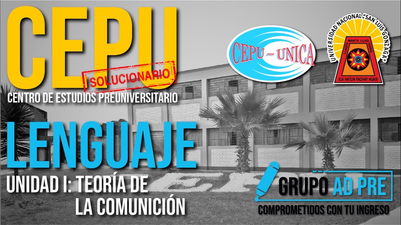 LENGUAJE - CEPU (RESOLUCIÓN) - UNIDAD I - YouTube