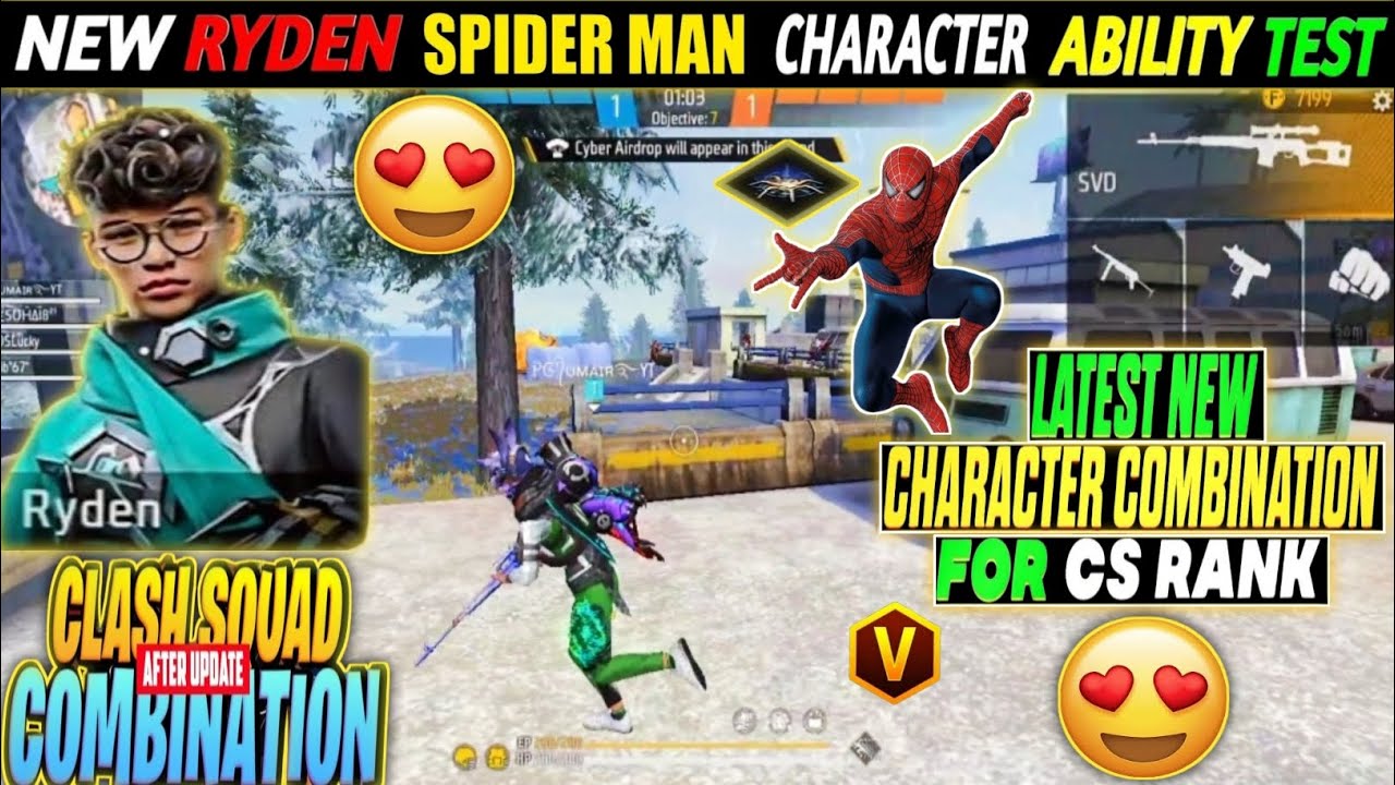 NEW RYDEN CHARACTER BEST SKILL COMBINATION FOR CS RANK 🤩 || AFTER OB43 ...