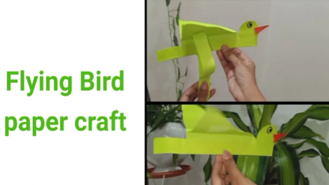 Flying Bird paper craft | Flapping wings bird origami | Bird Craft ...