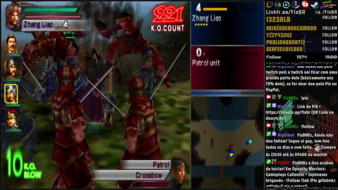 Canal FixBNK - Jogando Até Zera 'Dynasty Warriors' (Live Gravada Número #288) @CanalDeGamesOG ...