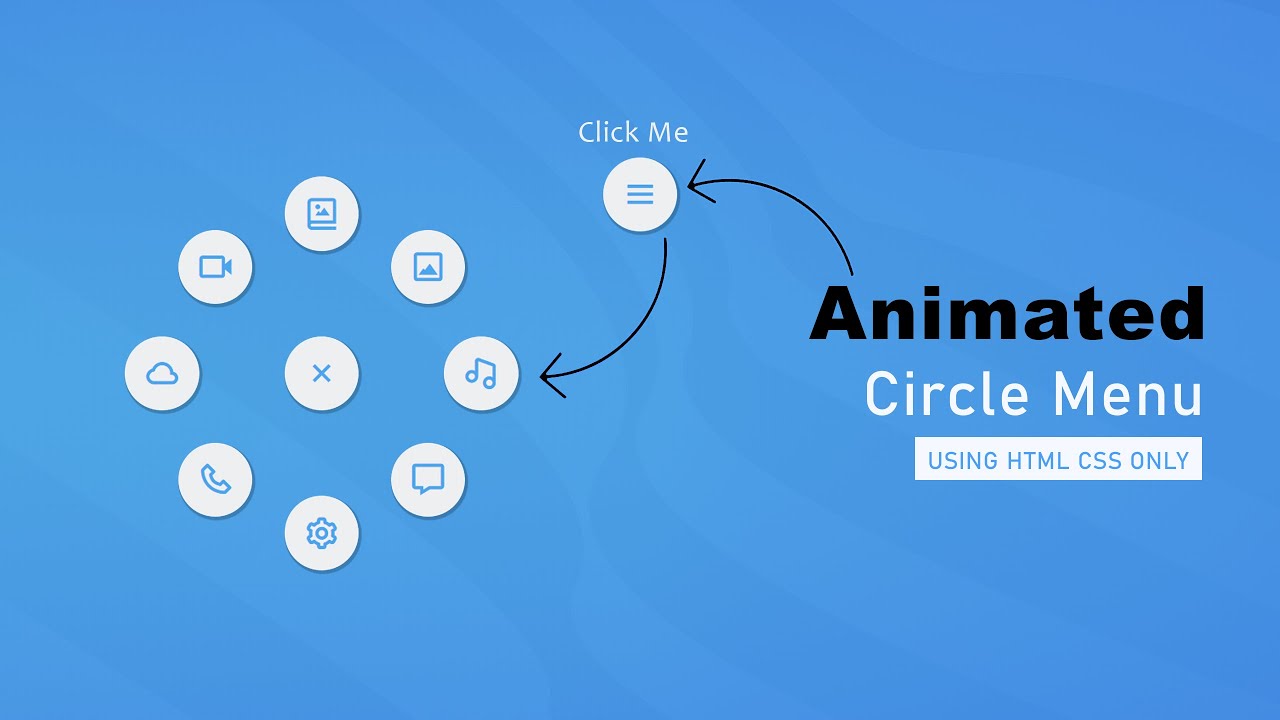 Animated Circular Navigation Menu Using Html Css Only No Javascript
