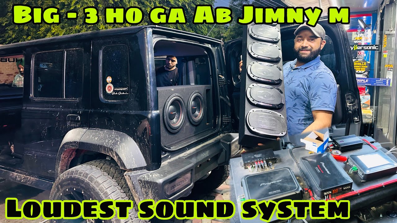 Jimny loudest sound system k leye krna hoga big-3😲 || modified hub ...