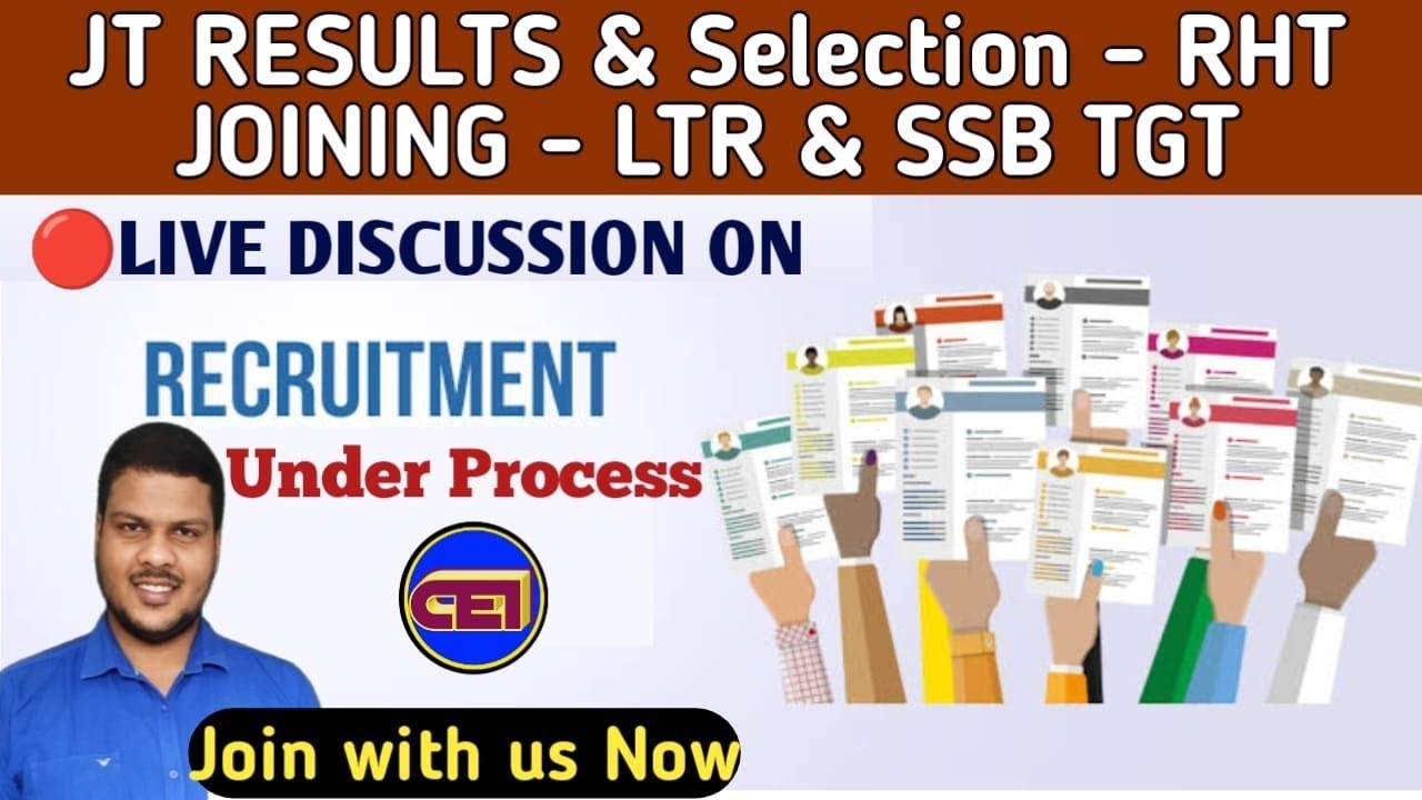 🛑LIVE - HI !! JOIN NOW - JT RESULT & PROCESS - RHT JOINING & RE-EXAM ...