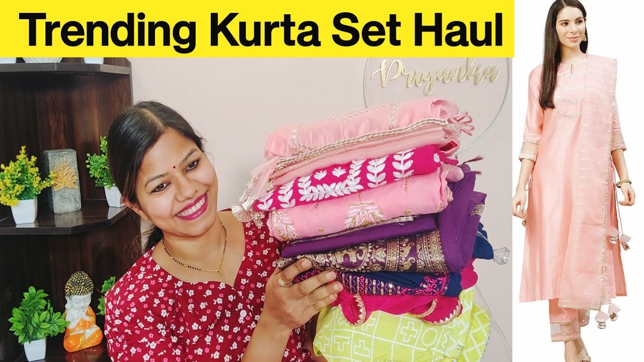 Trending Kurta Set Haul/ Holi special kurta palazzo set/ Wedding party ...