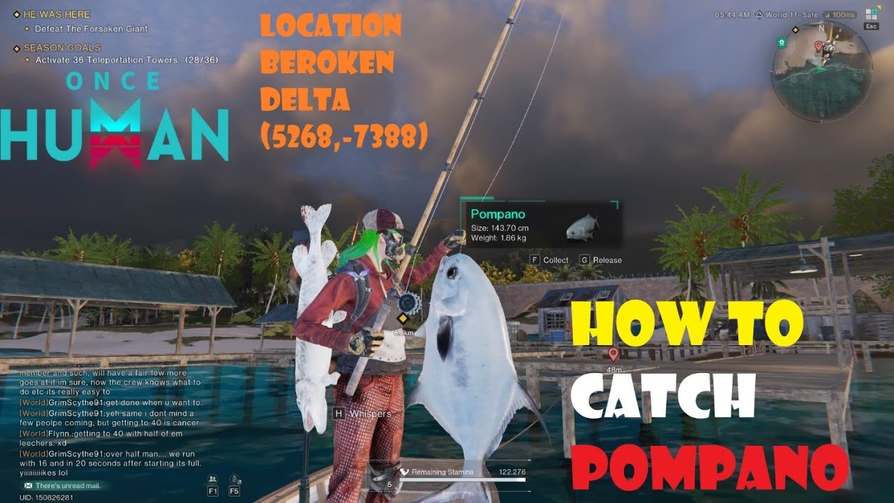 How to catch Pompano Fish | Once Human - YouTube
