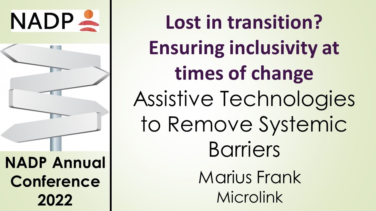 Assistive Technologies to remove systemic barriers - YouTube
