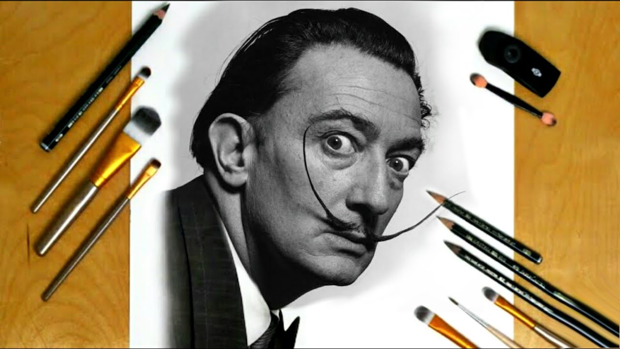 Drawing Salvador Dali | Art Manish Kumar - YouTube