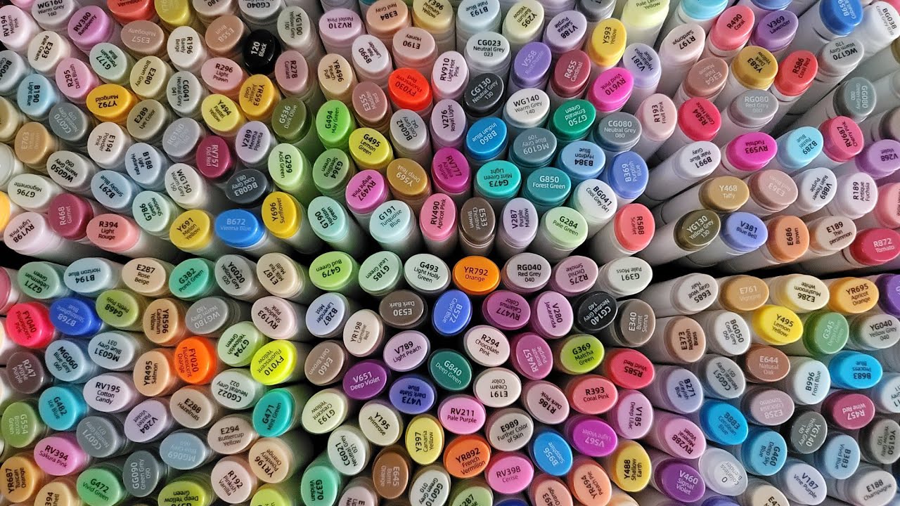 Swatching 320 Ohuhu Markers (Part 2) New Set April 2024 - YouTube