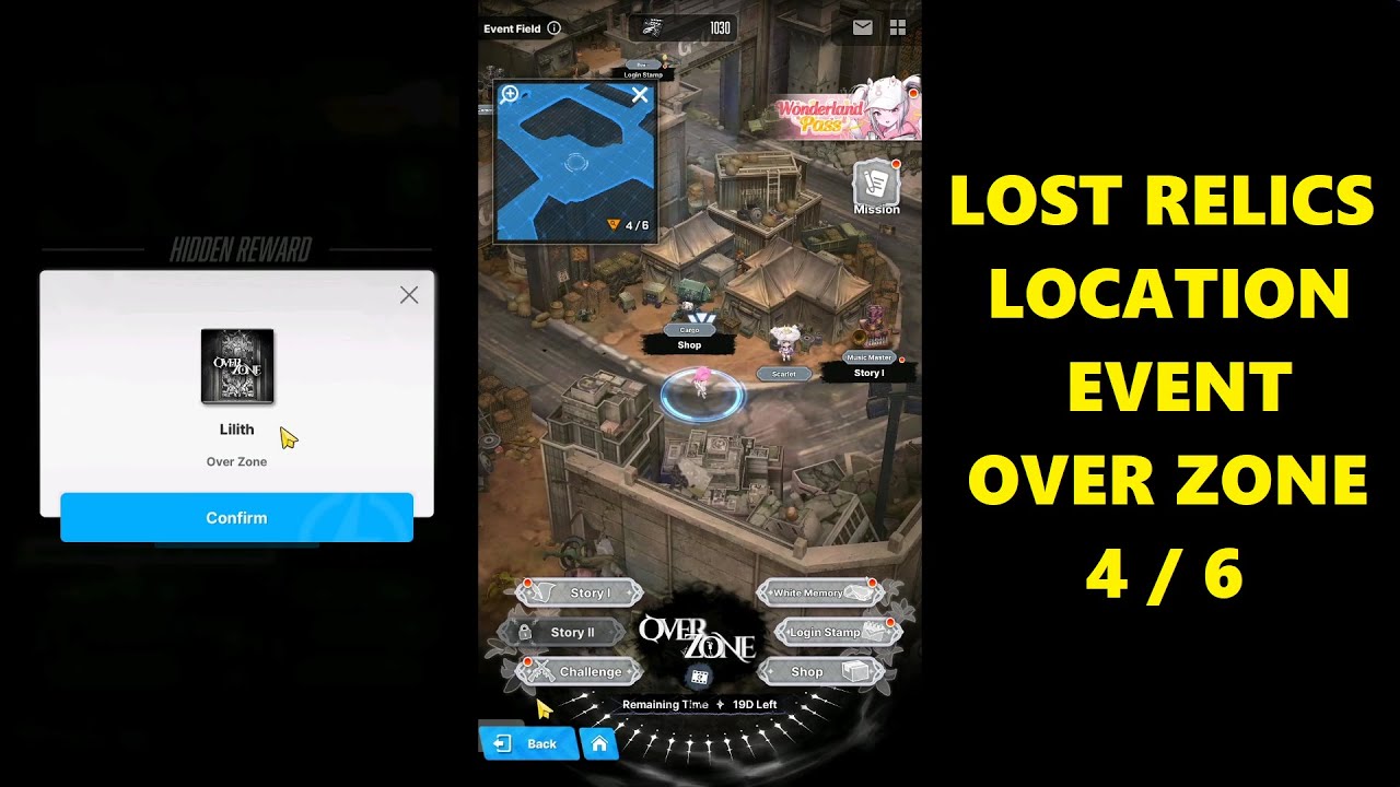 🔍4/6 Lost Relics Location at Event Over Zone | GODDESS OF VICTORY ...