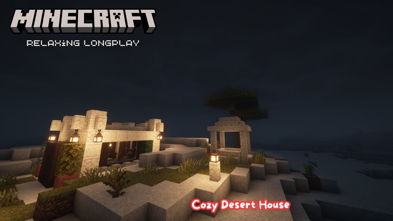 Relaxing Minecraft Longplay - Cozy Desert Oasis Home (No Commentary ...