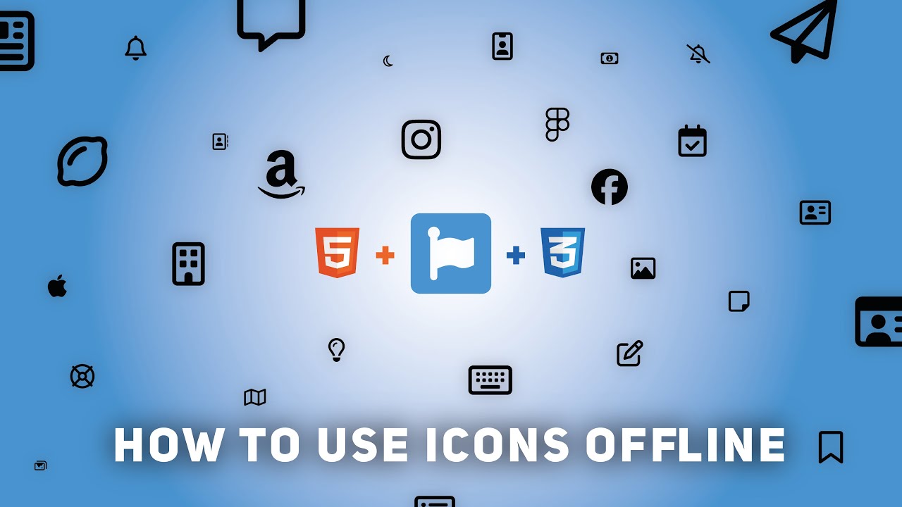 Beginner - How To Use Icons Without Internet On Your Website FREE - YouTube