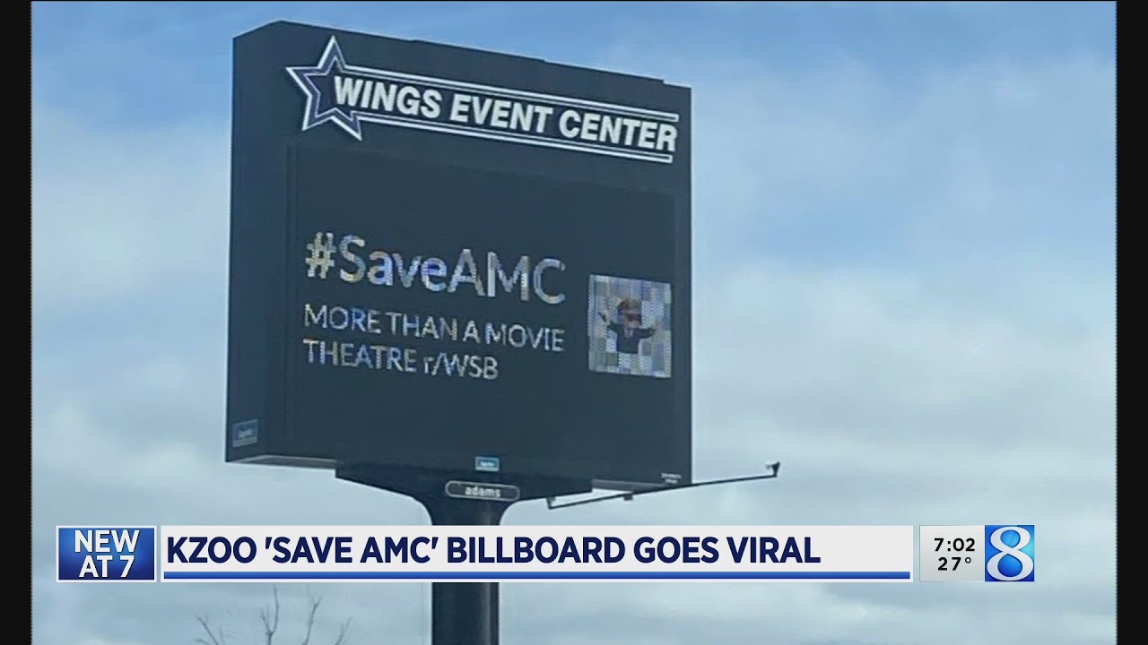 Kzoo 'Save AMC' billboard goes viral - YouTube