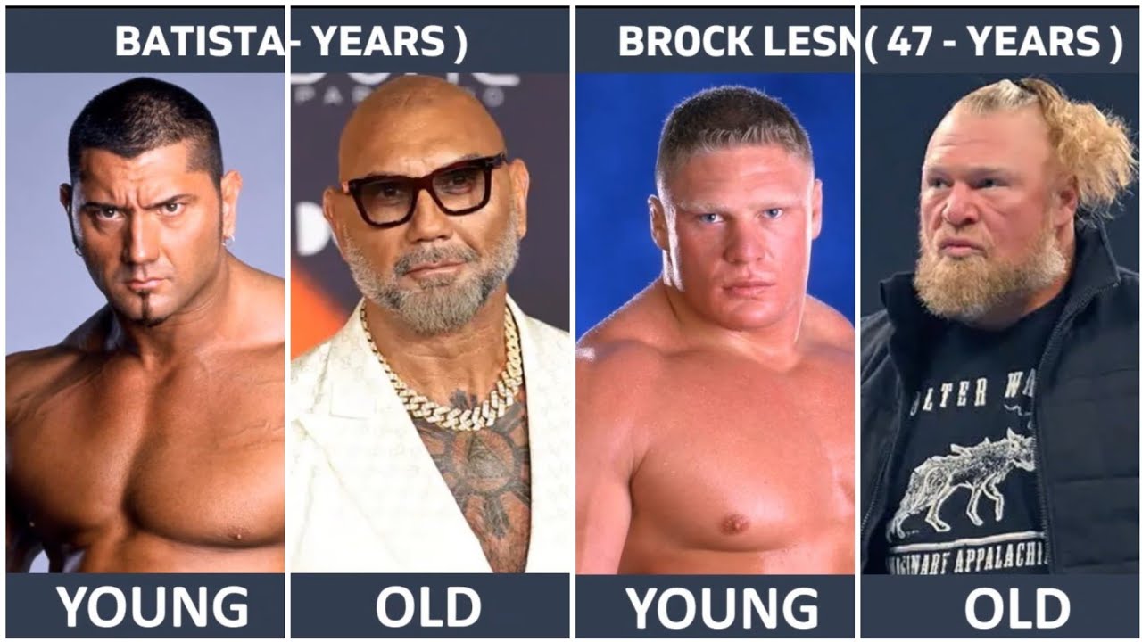 Greatest WWE Superstars Transformation Young vs Old - YouTube