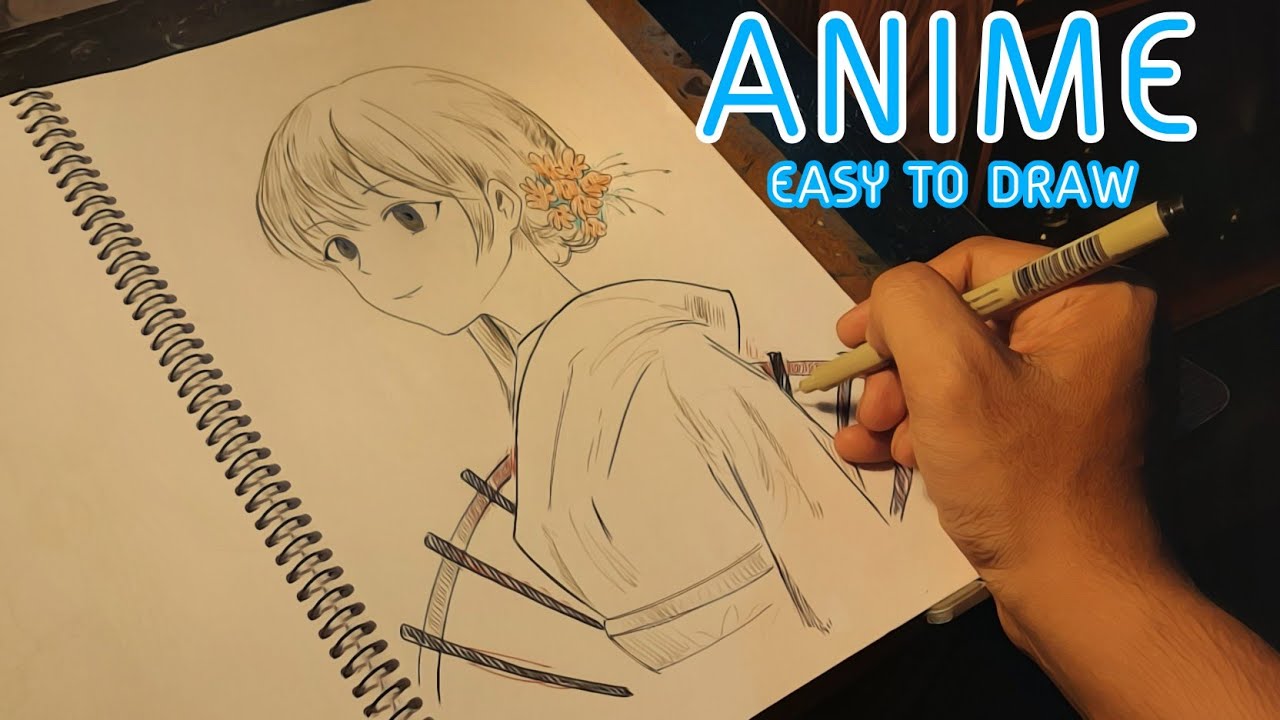 Easy anime drawing || How to draw anime step by step || Easy drawing ...