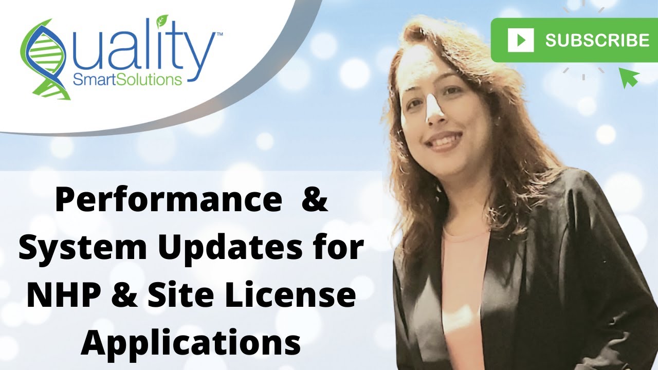 Performance Updates & System Updates for NHP & Site License ...