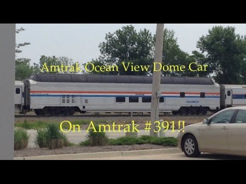 FOUL K5LA!!! Amtrak's Ocean View Dome Car On Amtrak #391!! - YouTube