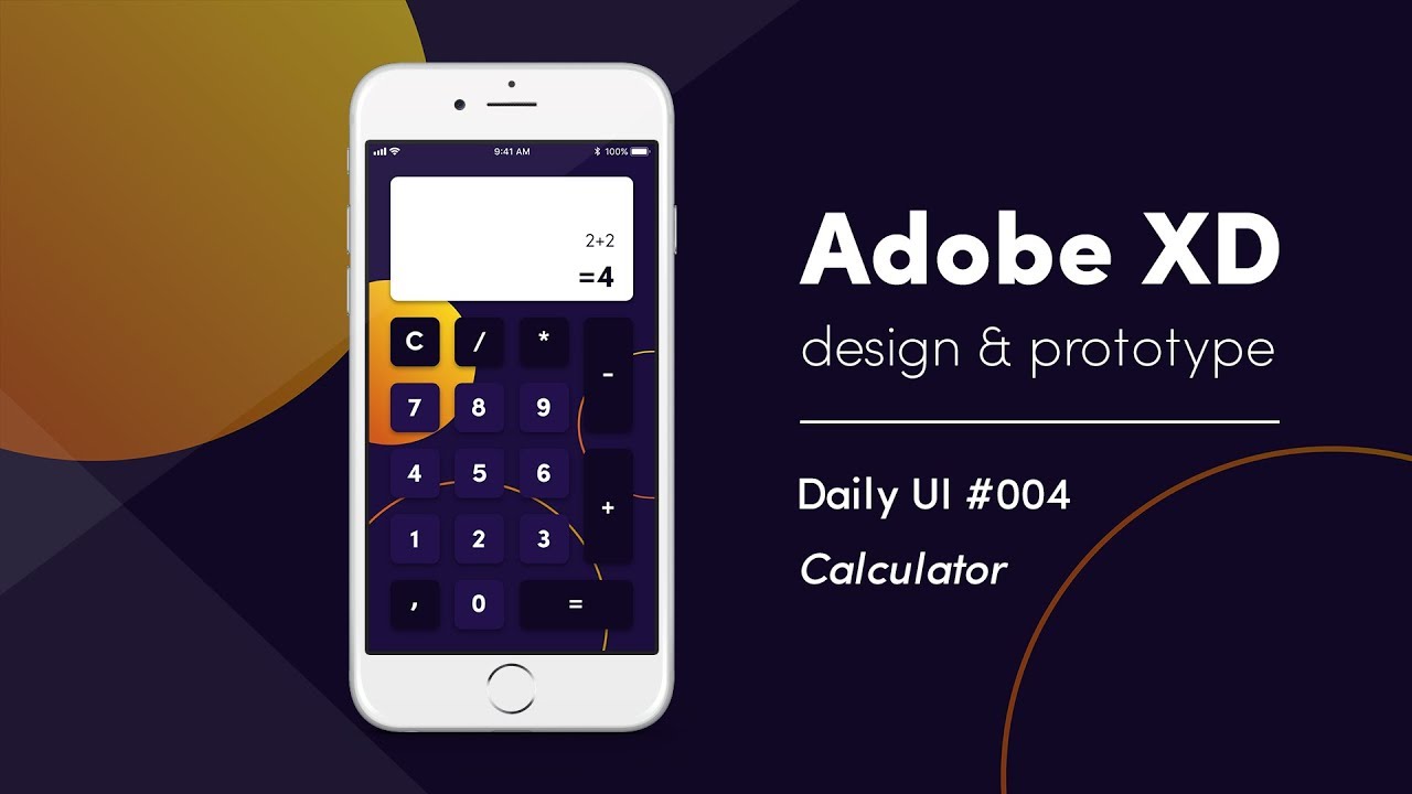 Daily UI 004 Calculator | Adobe XD Design & Prototype - YouTube