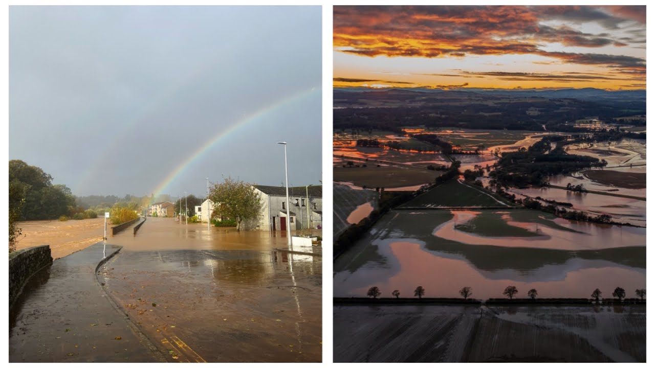Storm Babet Flooding in Angus - YouTube