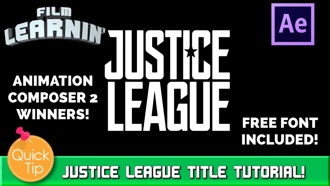 Justice League Title After Effects Tutorial! | Film Learnin - YouTube