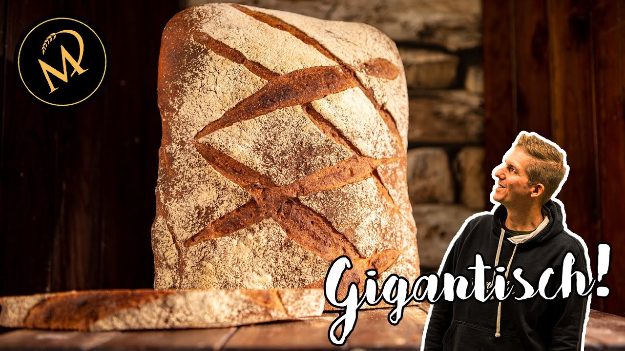 Der Riesen Brotlaib, die Holzfäller Schnitte - rustikales Brot selber ...