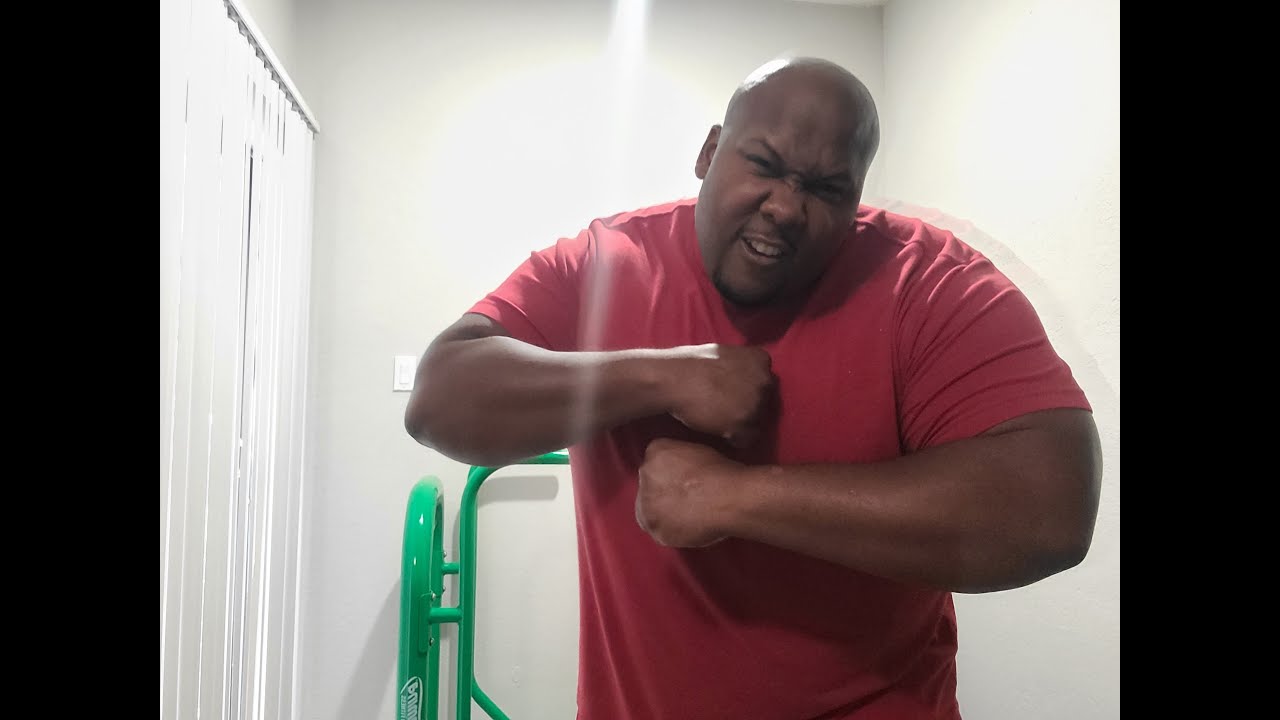 Full Body Calisthenic Home Work Out 374 Pound Man - YouTube