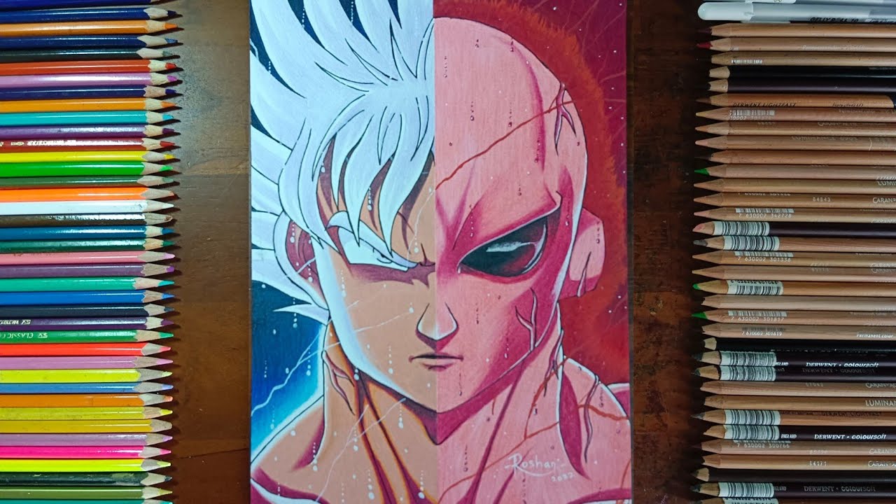 Drawing : MUI Goku & Full power Jiren | Dragon Ball Super ...
