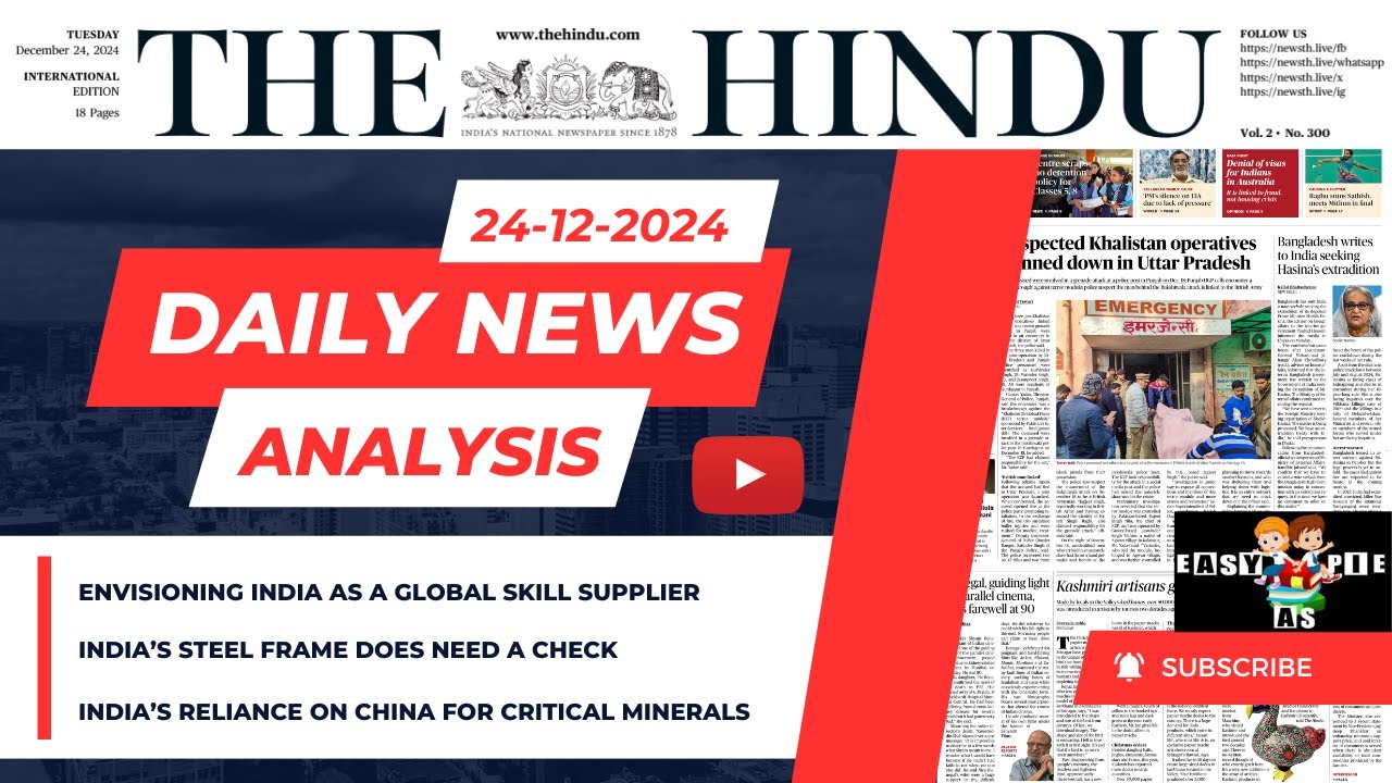 Today Newspaper Analysis | 24-12-2024 | The Hindu News Analysis in ...