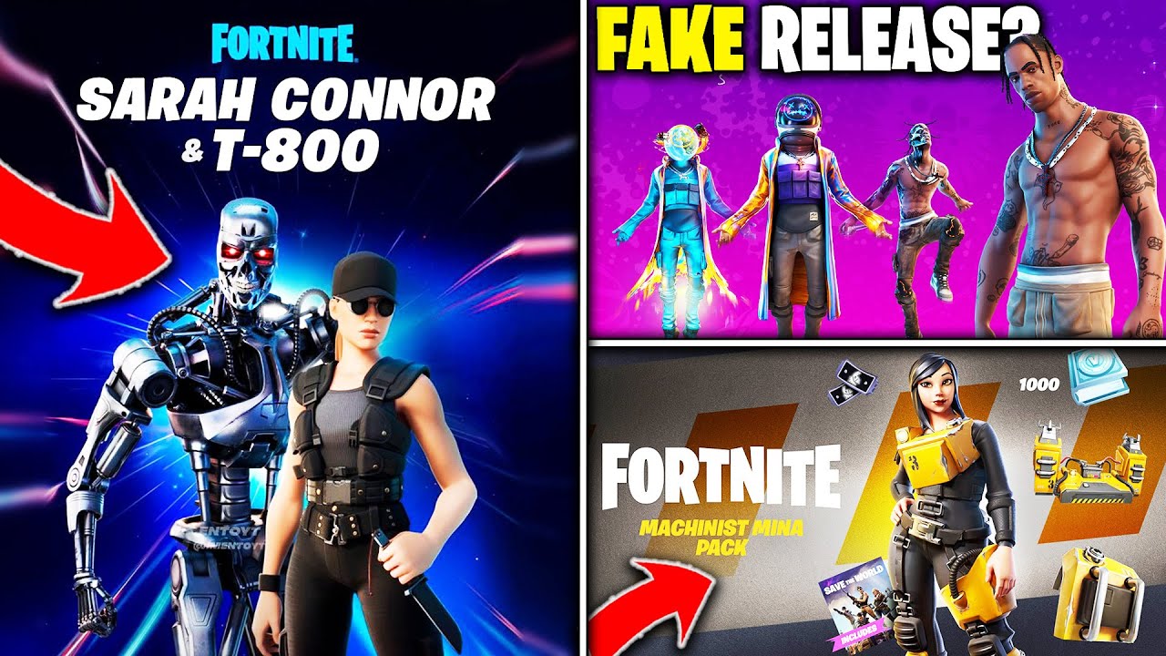 *NEW* Fortnite Update | TERMINATOR Skins, Mechinish Mina PACK & TRAVIS ...
