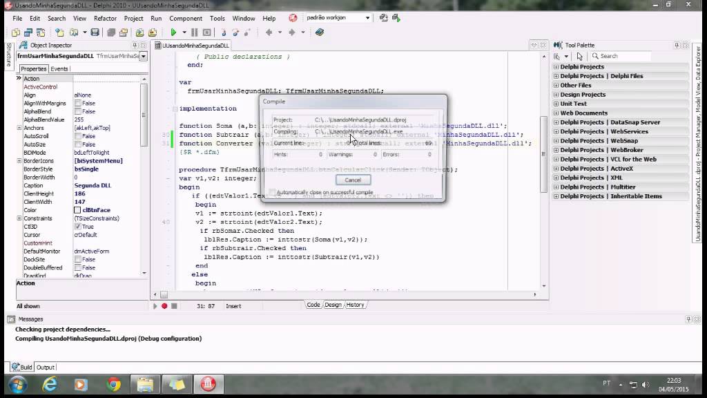 Implementando DLL no DELPHI - YouTube