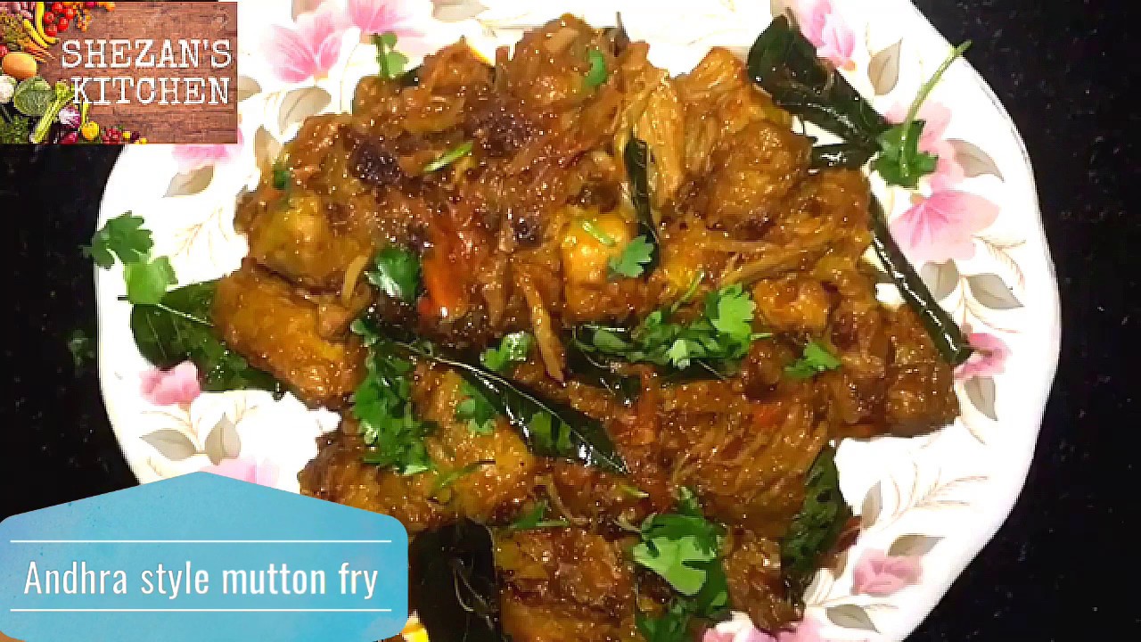 mutton fry andhra style by shezans kitchen-शेज़न्स रसोई मटन फ्राइ आंध्र ...