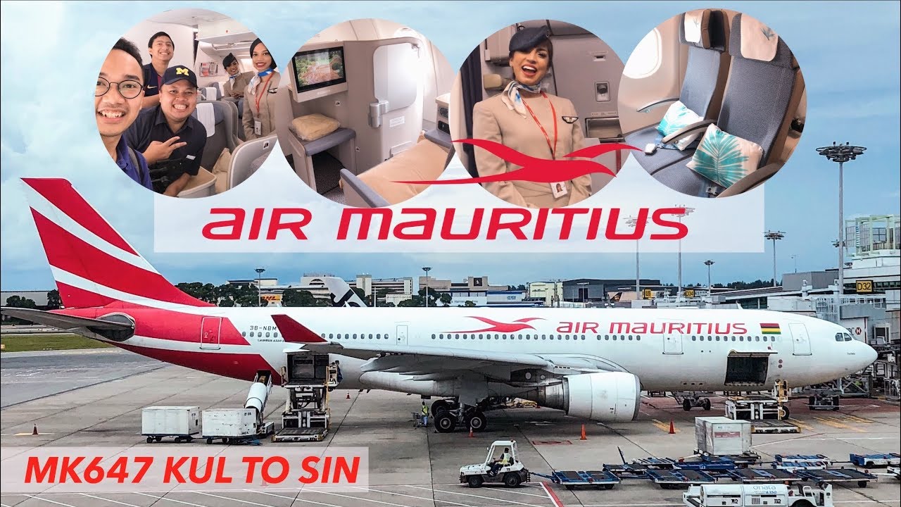 AIR MAURITIUS Kereeen! MK647 KualaLumpur to Singapore with Airbus A330 ...