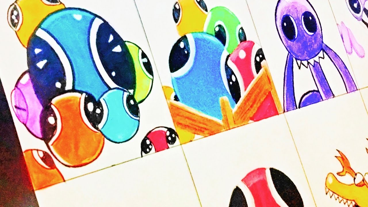 Desenhando ROBLOX - Monsters Cartoon vs Original - Drawing RAINBOW ...