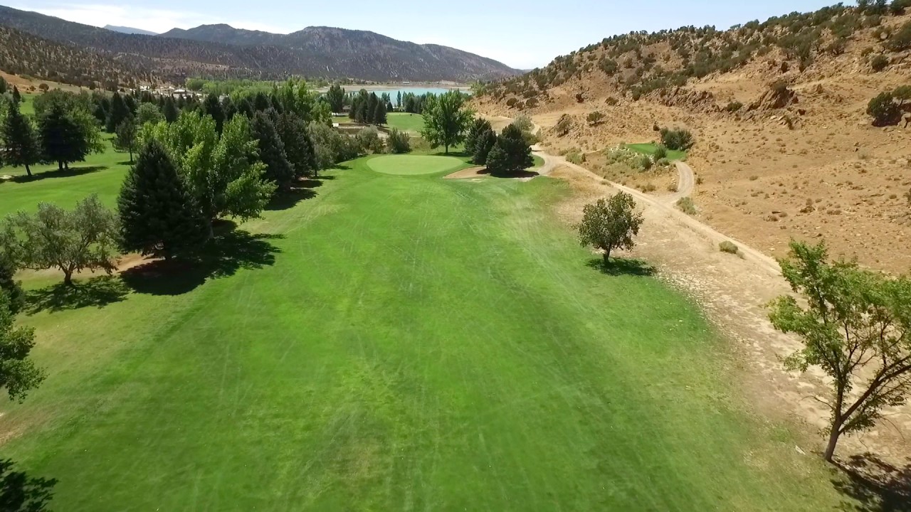 Palisade State Park Golf Course - Hole #8 Flyover - YouTube