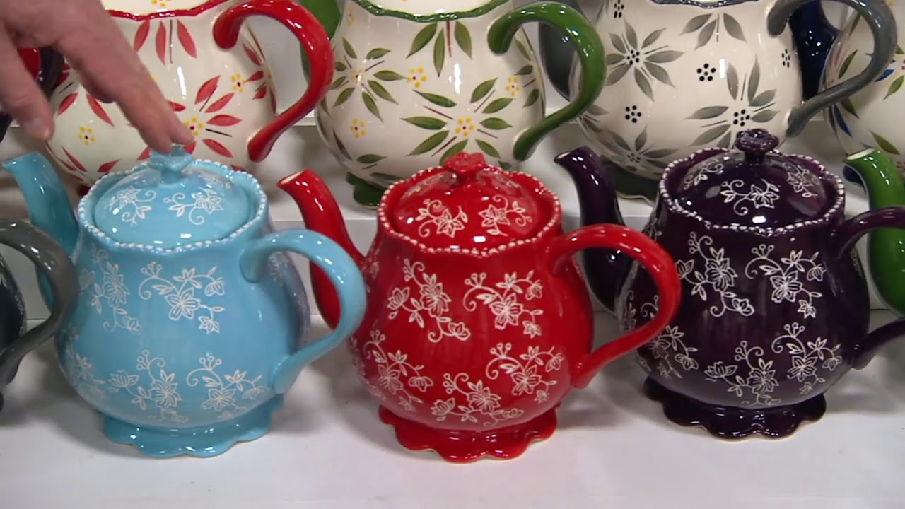 Temp-tations Old World or Floral Lace 4-Piece Tea Set with Tray on QVC ...